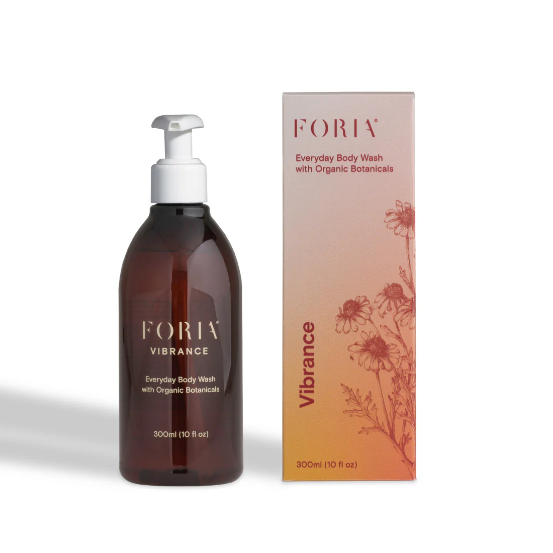 FORIA Vibrance Everyday Body Wash with Organic Botanicals 300ml / 10oz ...